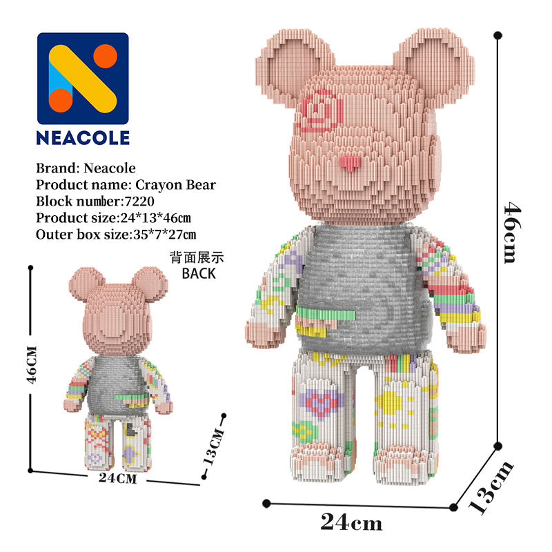 Crayon Bear Bear Building Block, Neacole building block bear – My Store