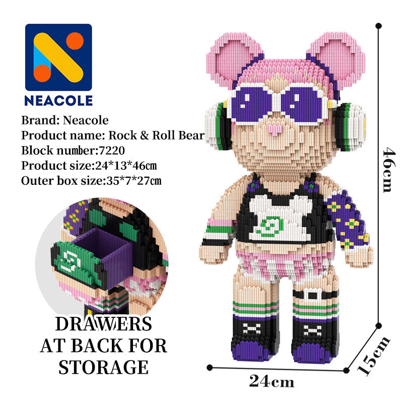Rock & Roll Bear Bear Building Block, Neacole building block bear – My ...
