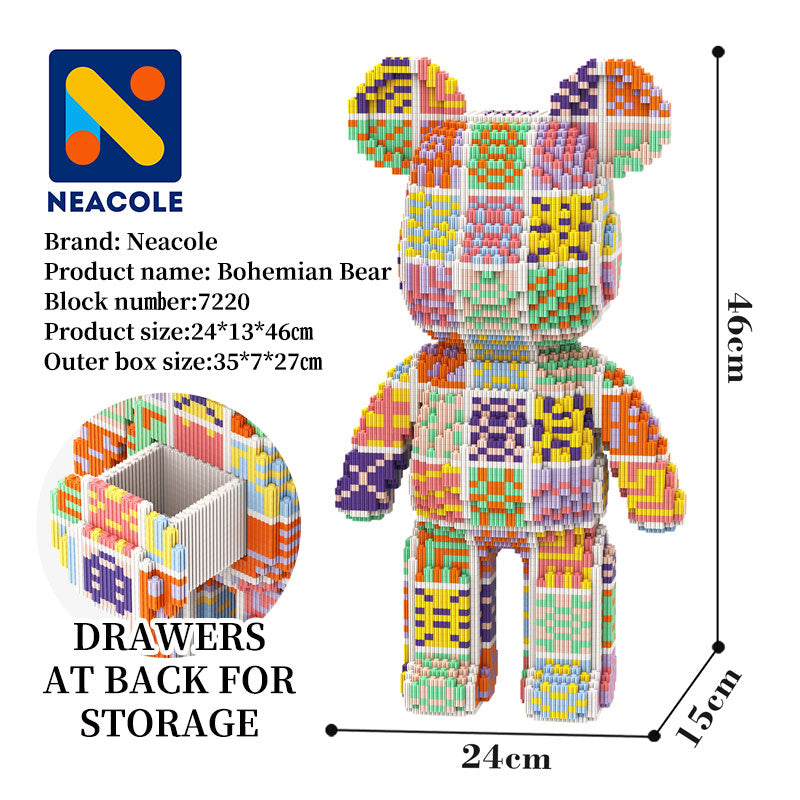 Bohemian Bear Bear Building Block, Neacole building block bear – My Store